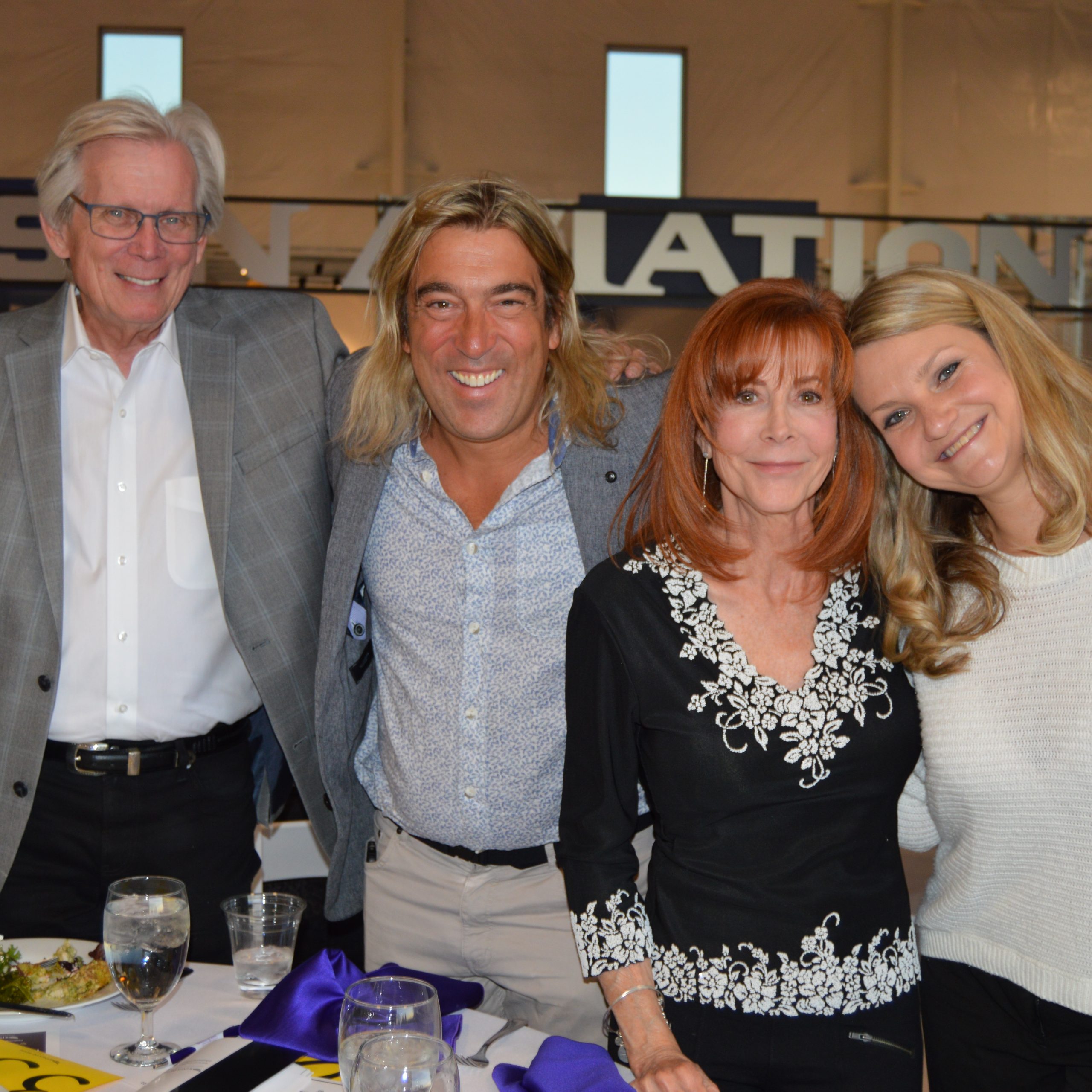 (l to r): William Wood, artist Topher Straus, Linda Summers and Sam Hankin