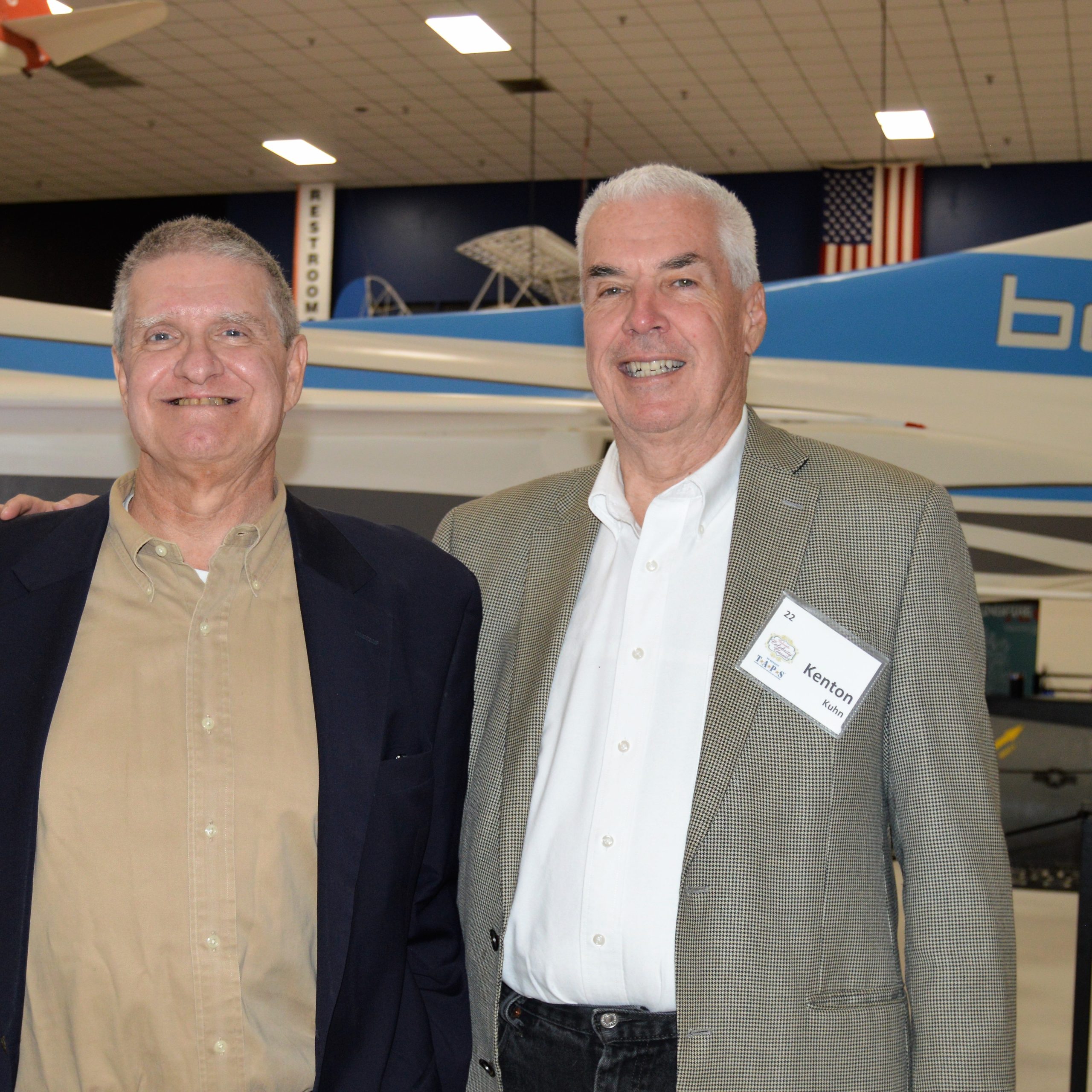 Kenton Kuhn, founder of Blacktie Colorado (right) and pal David Wardrop