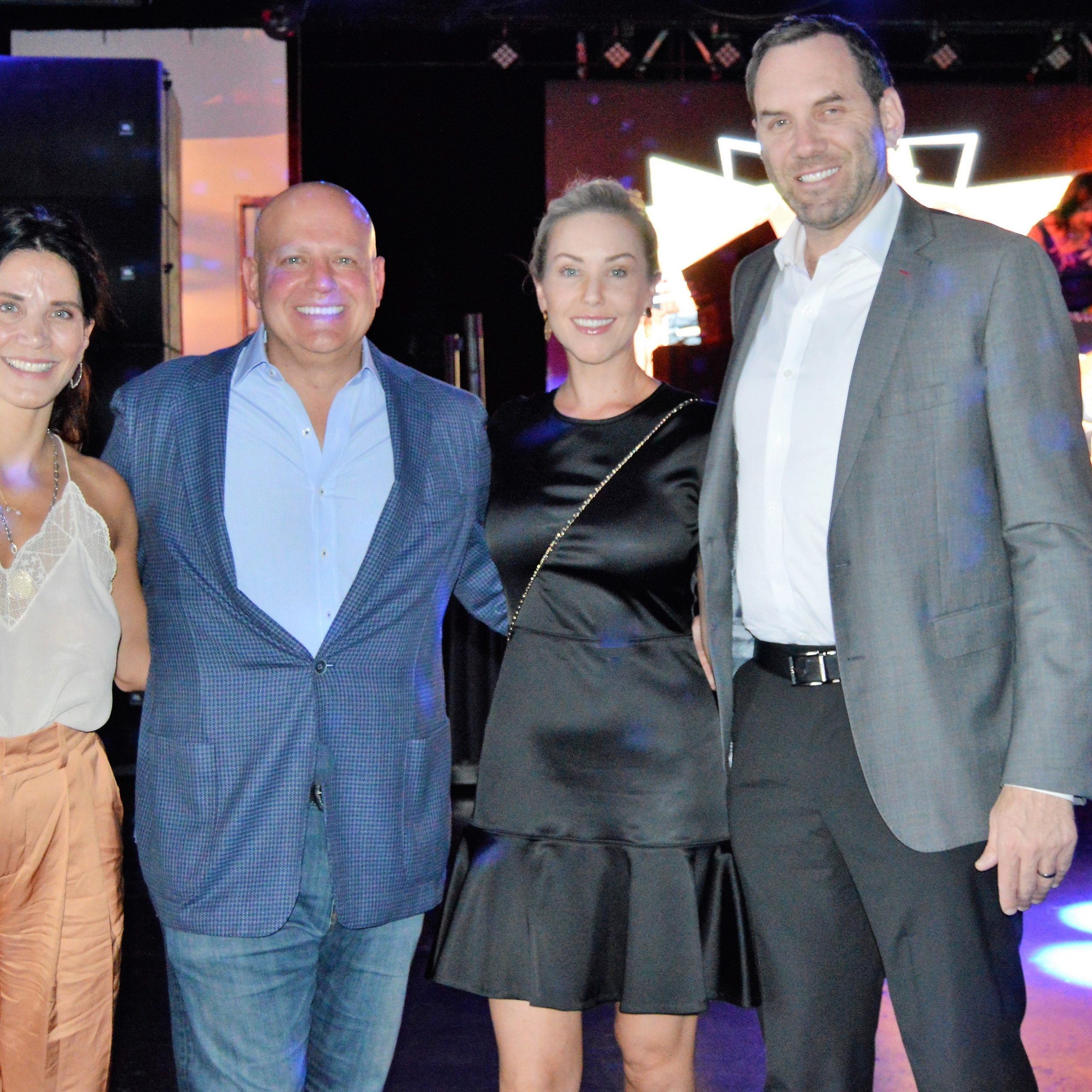 Event hosts (l to r): Melissa LaCome, Josh Hanfling, and Sarah and ...