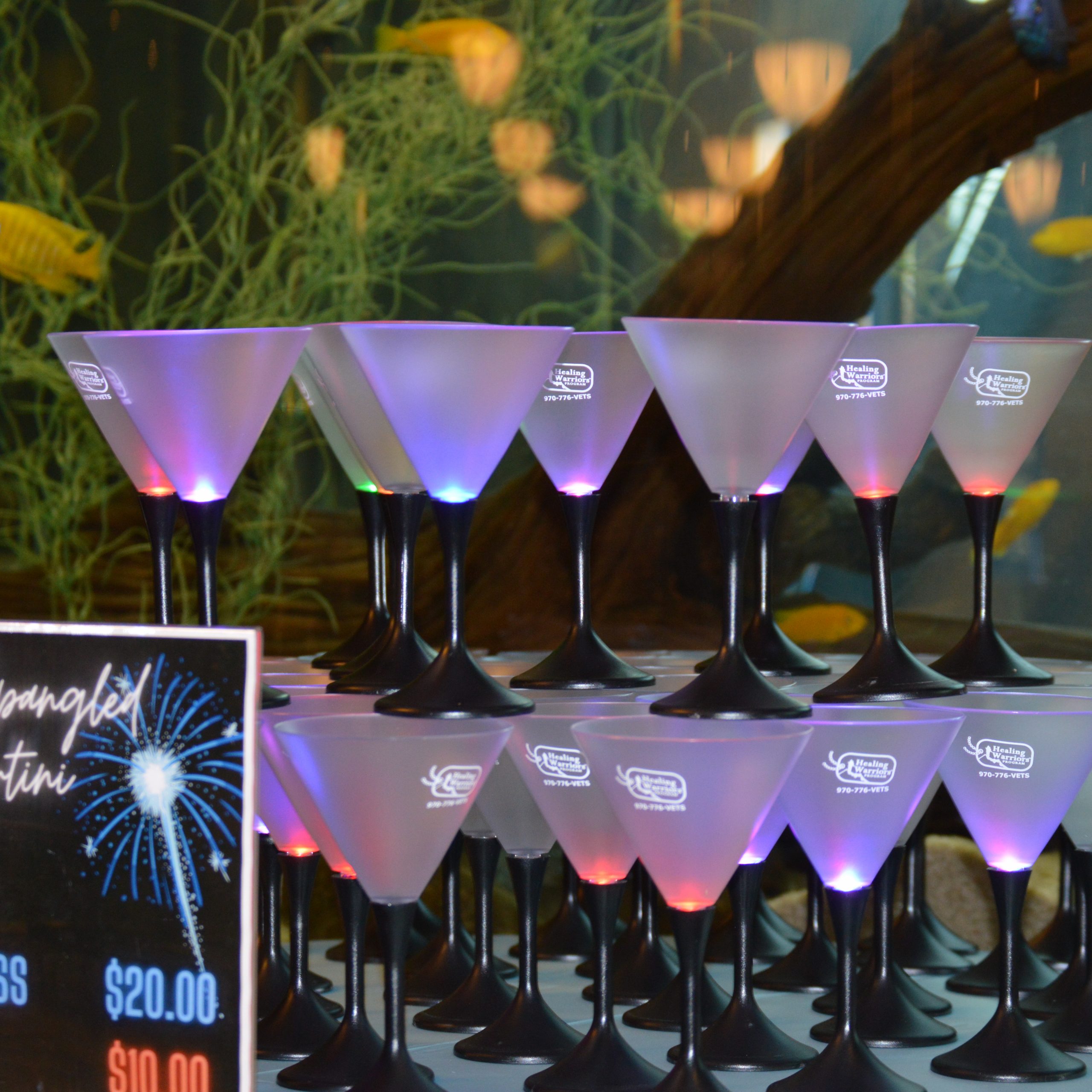 Signature cocktail glasses