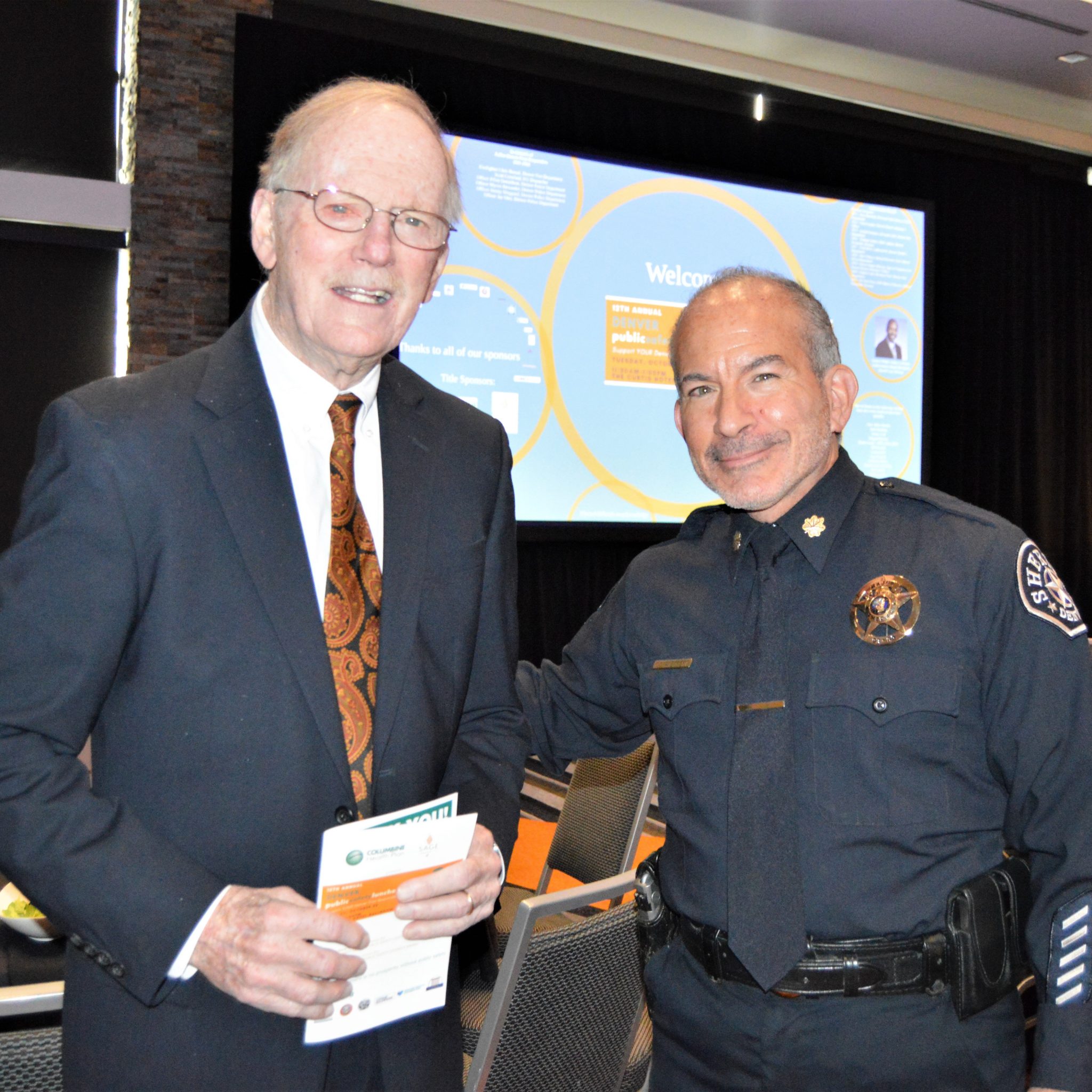 Kathy Johnson and Chris Ferguson, of Denver Fire Dept.