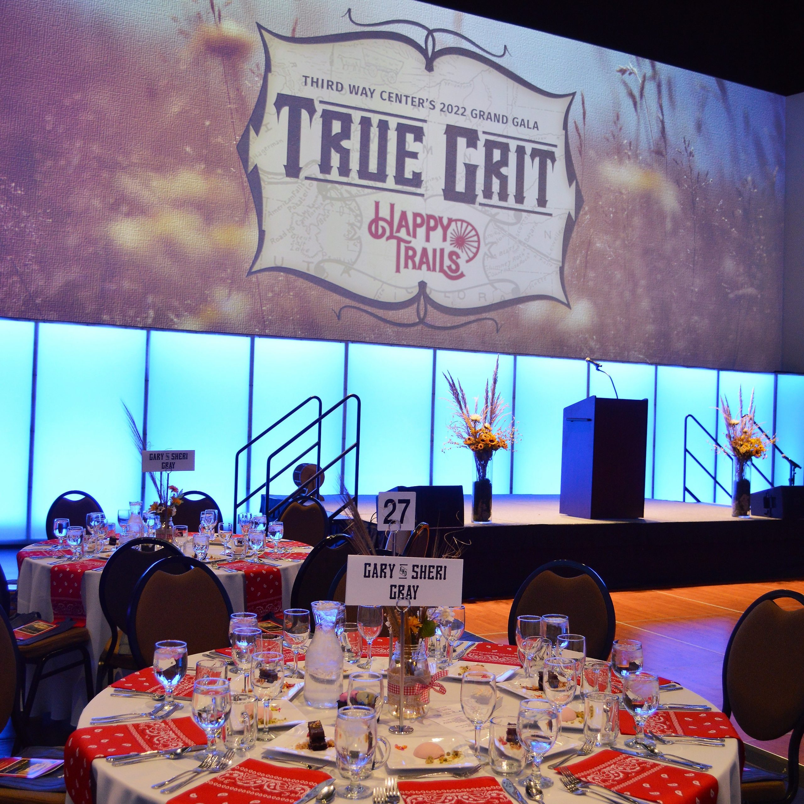 Tables are set at Infinity Park Event Center.