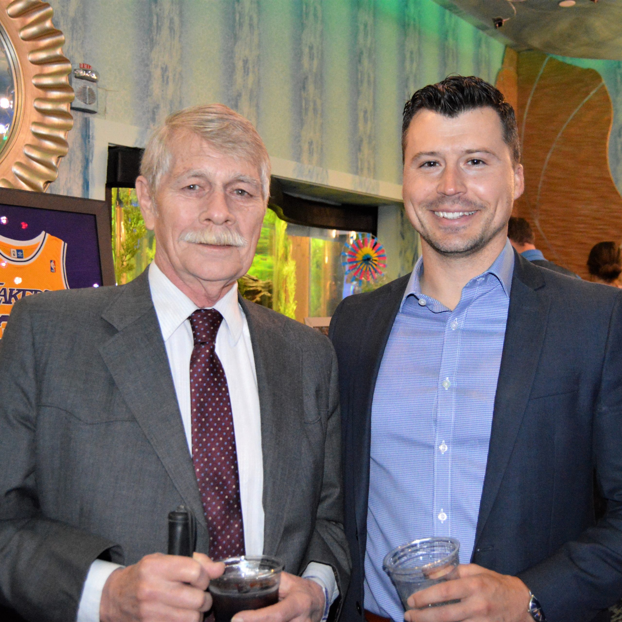 Lifetime Achievement Award recipient Jim Stevens (left) and Rob Bingham