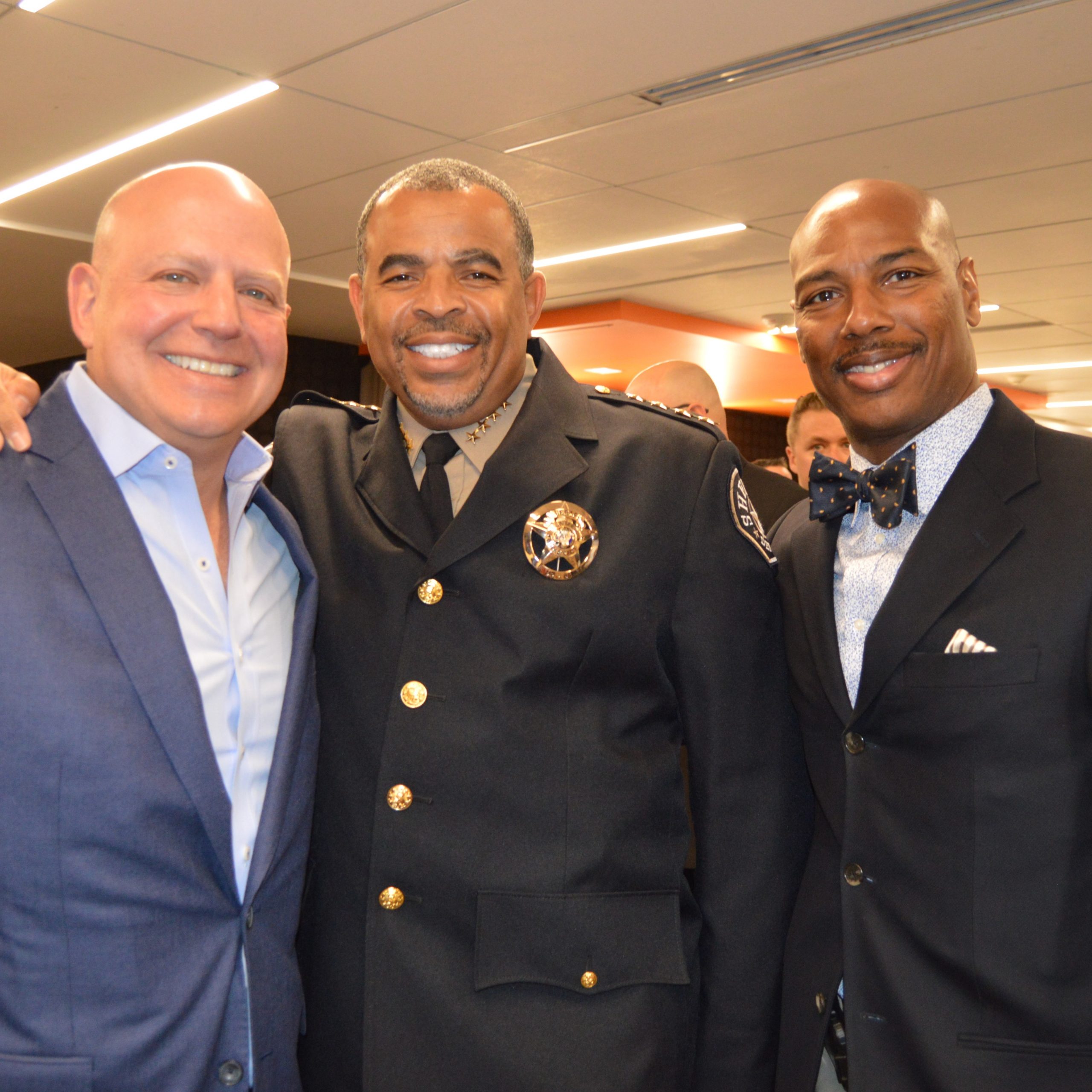 (l to r): Josh Hanfling, Sheriff of Denver Elias Diggins and Erone Adams