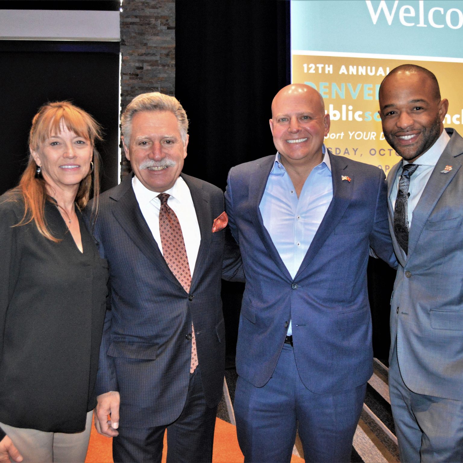 (l to r): Josh Hanfling, Sheriff of Denver Elias Diggins and Erone Adams