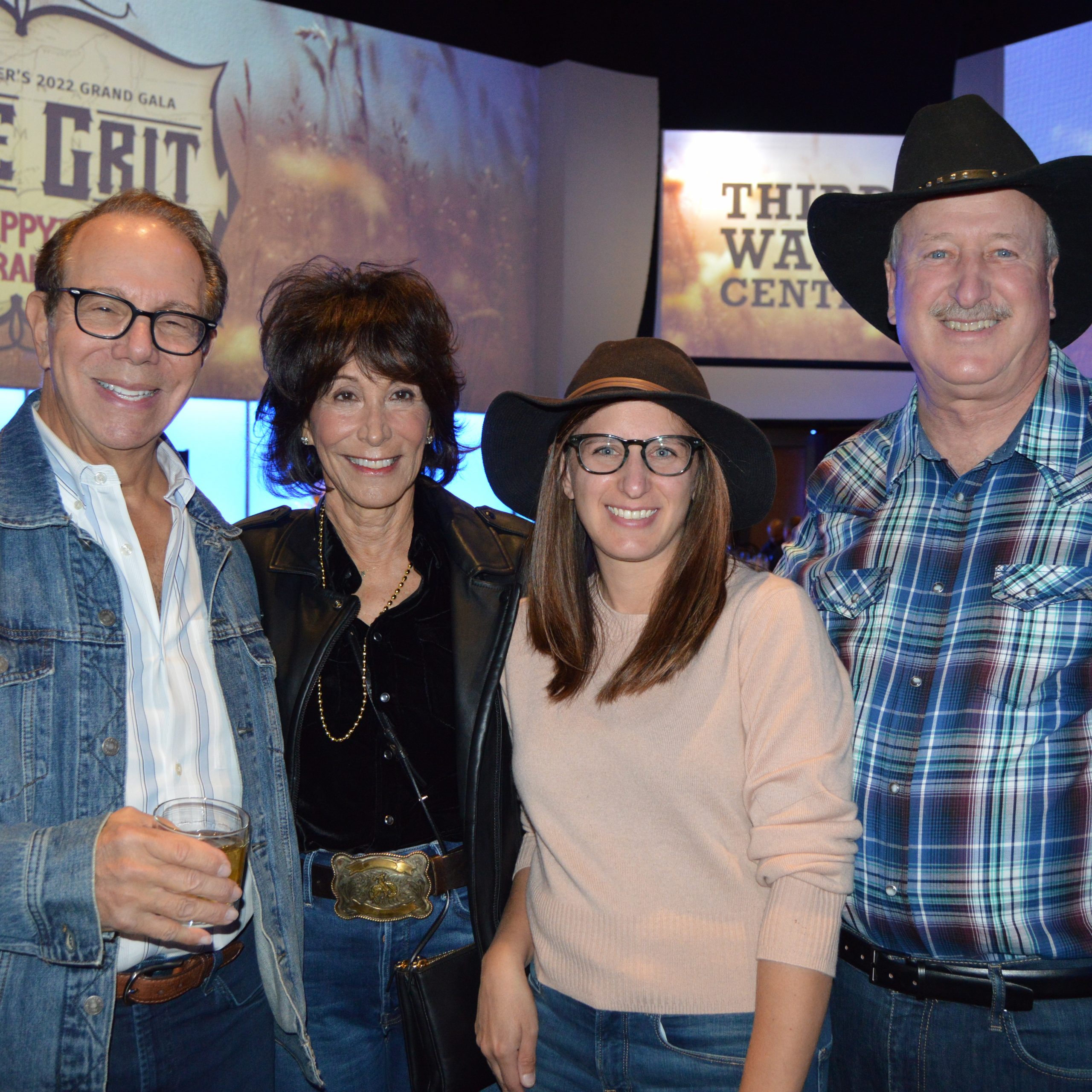 (l to r): Arnie Stein, Lynne Greene, Sarah Krantz and her dad David Eisner