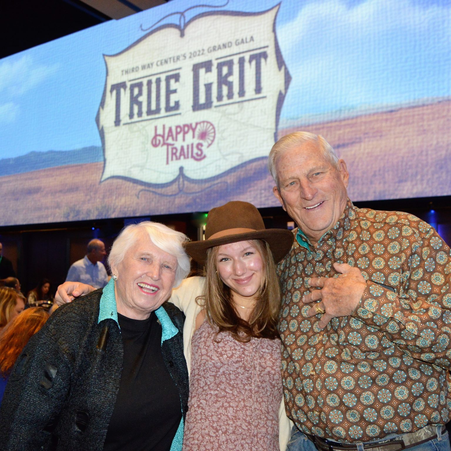 (l to r): Arnie Stein, Lynne Greene, Sarah Krantz and her dad David Eisner