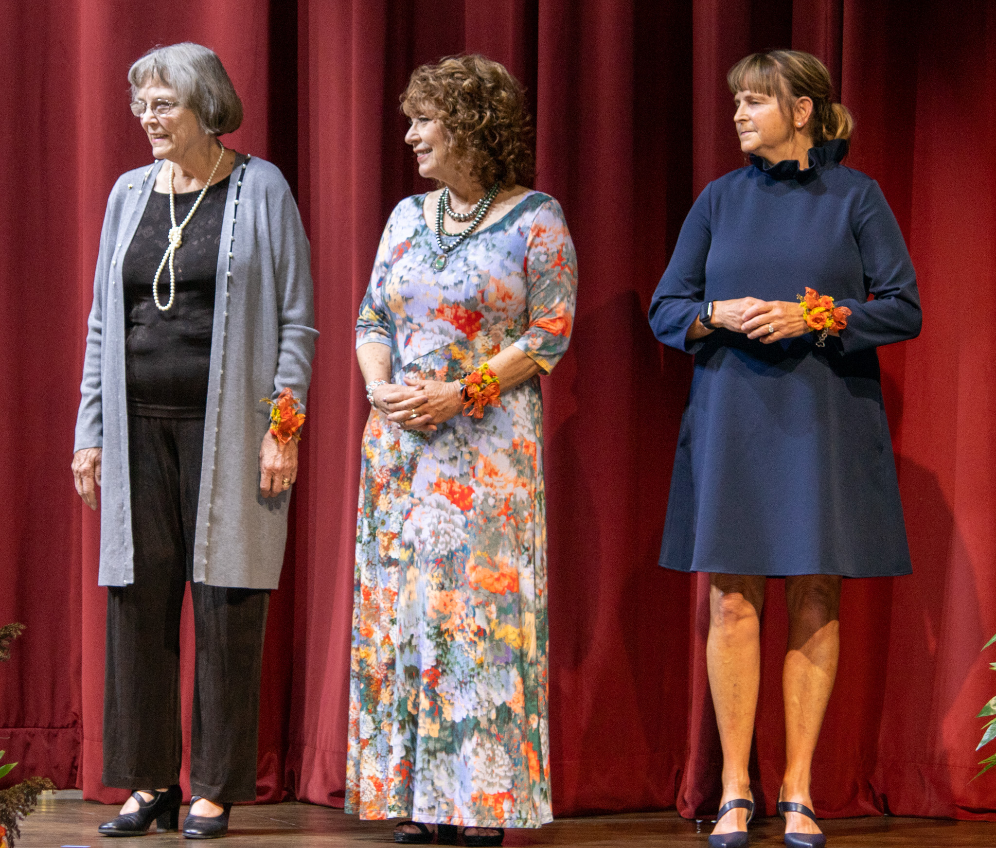 Outstanding women honorees Sue Hubert, Glenda Haines and Delia Haefeli.