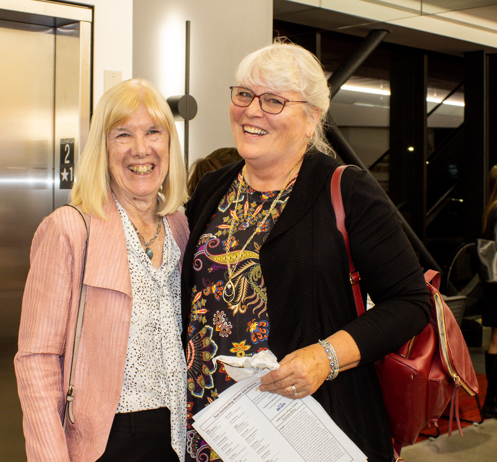 Rep. Mary Young (l) and guest.
