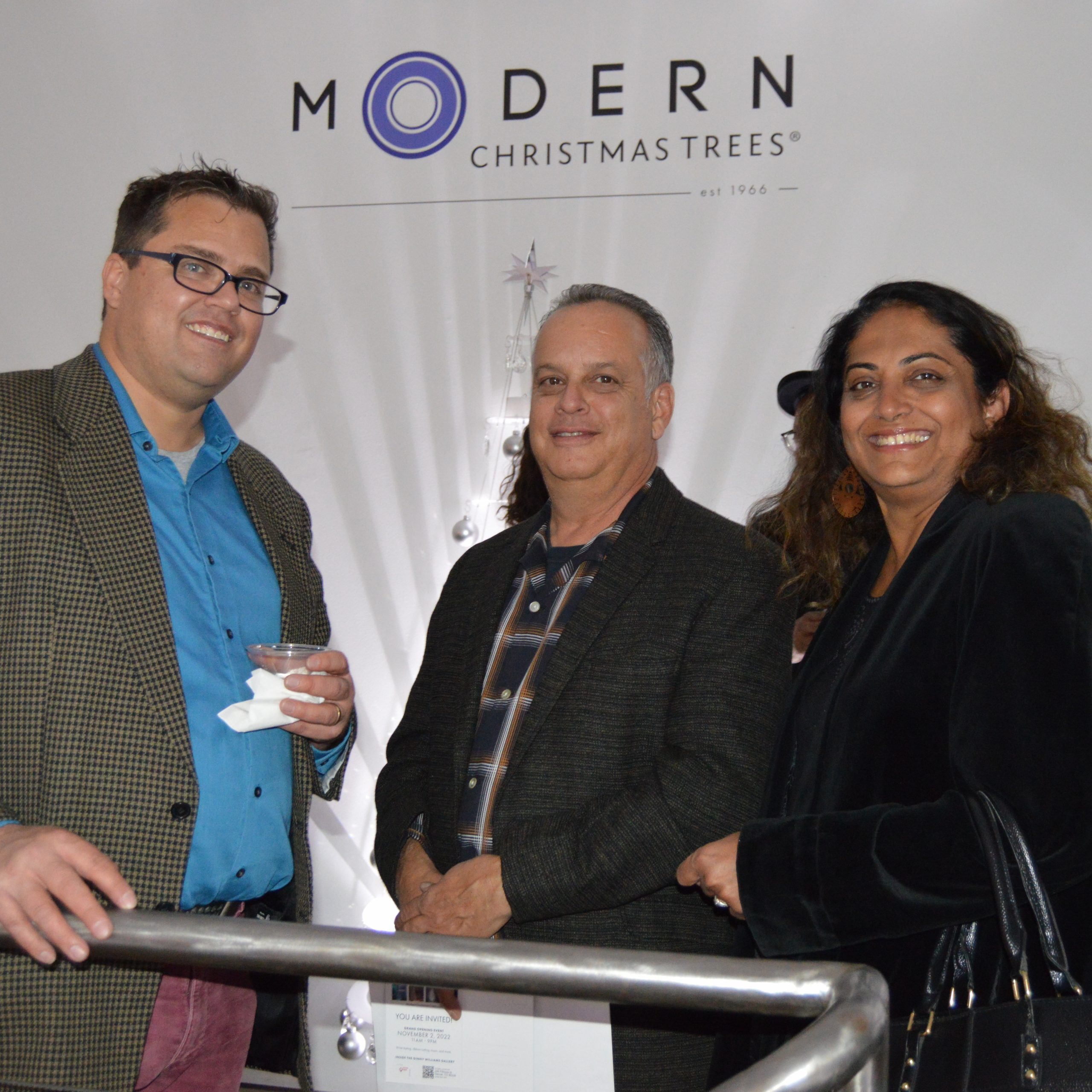 (l to r): "Atom" Stevens, with Rob and Nandini Biesk