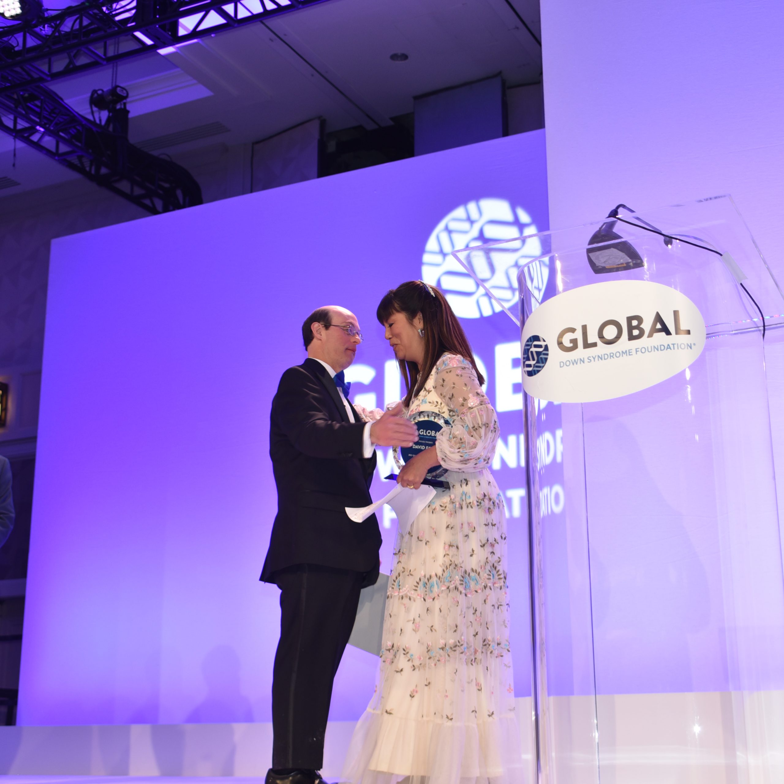 Awardee David Egan and Michelle Sie Whitten