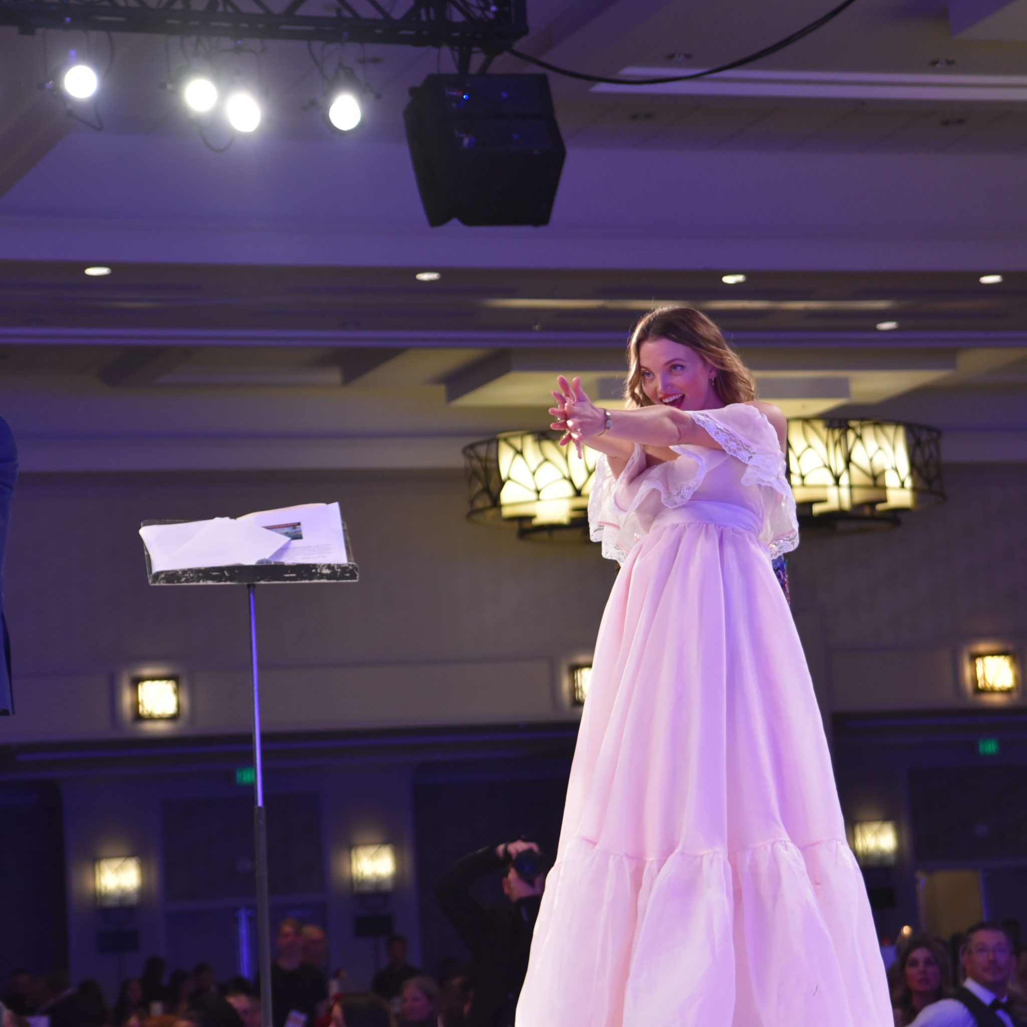 Edie Marks helps out with the auction