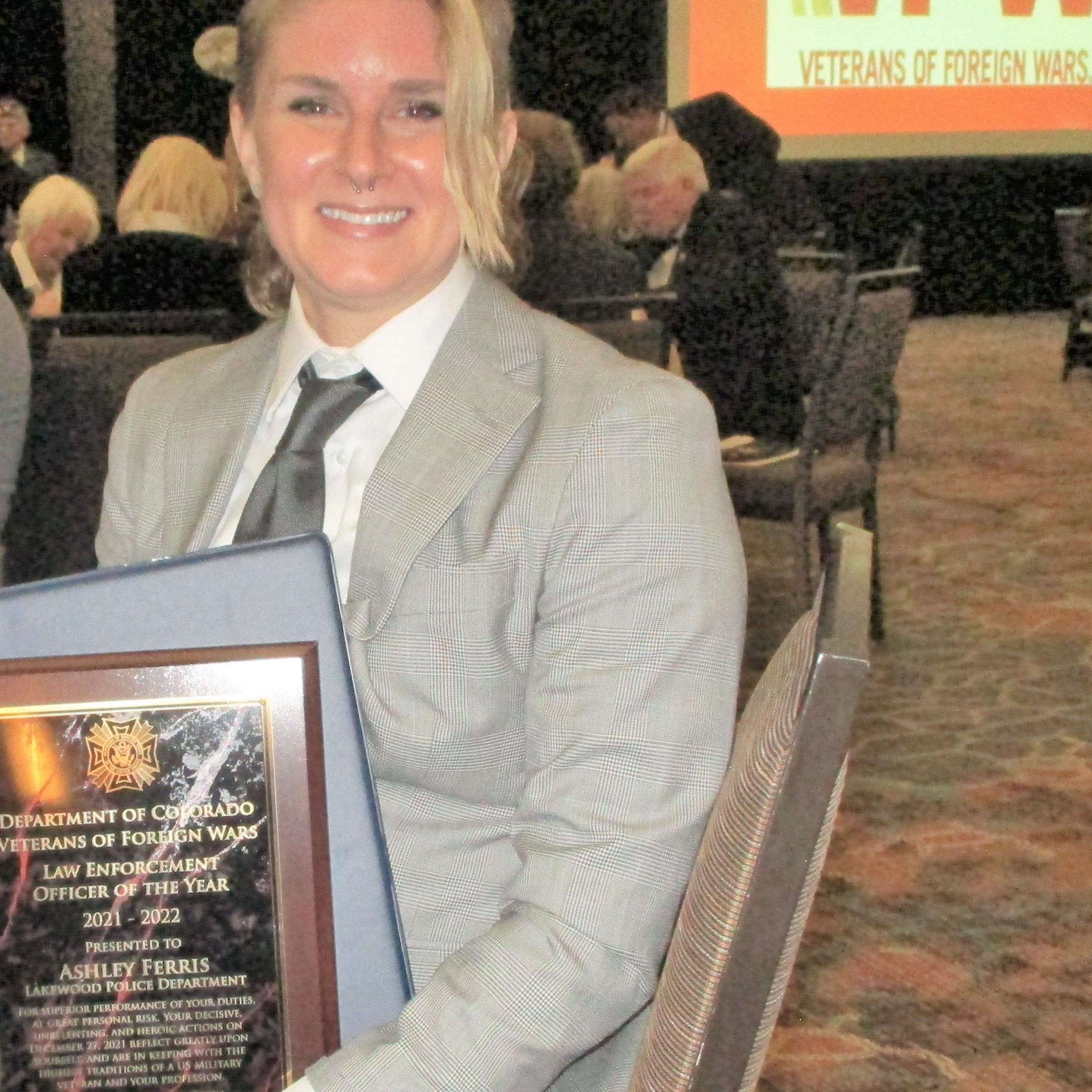 Ashley Ferris, Lakewood Police officer, recipient of Law Enforcement ...