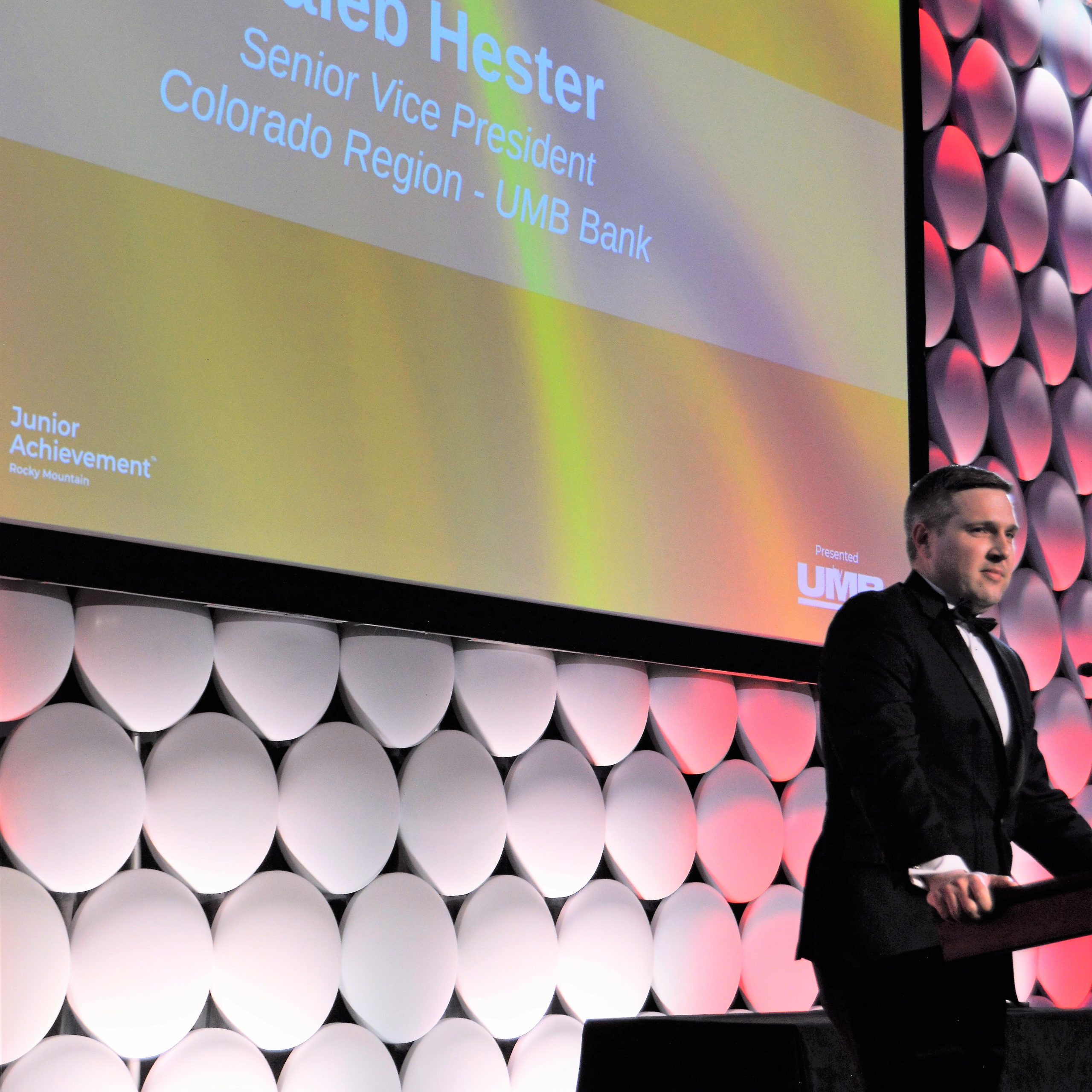 Caleb Hester, of presenting sponsor UMB