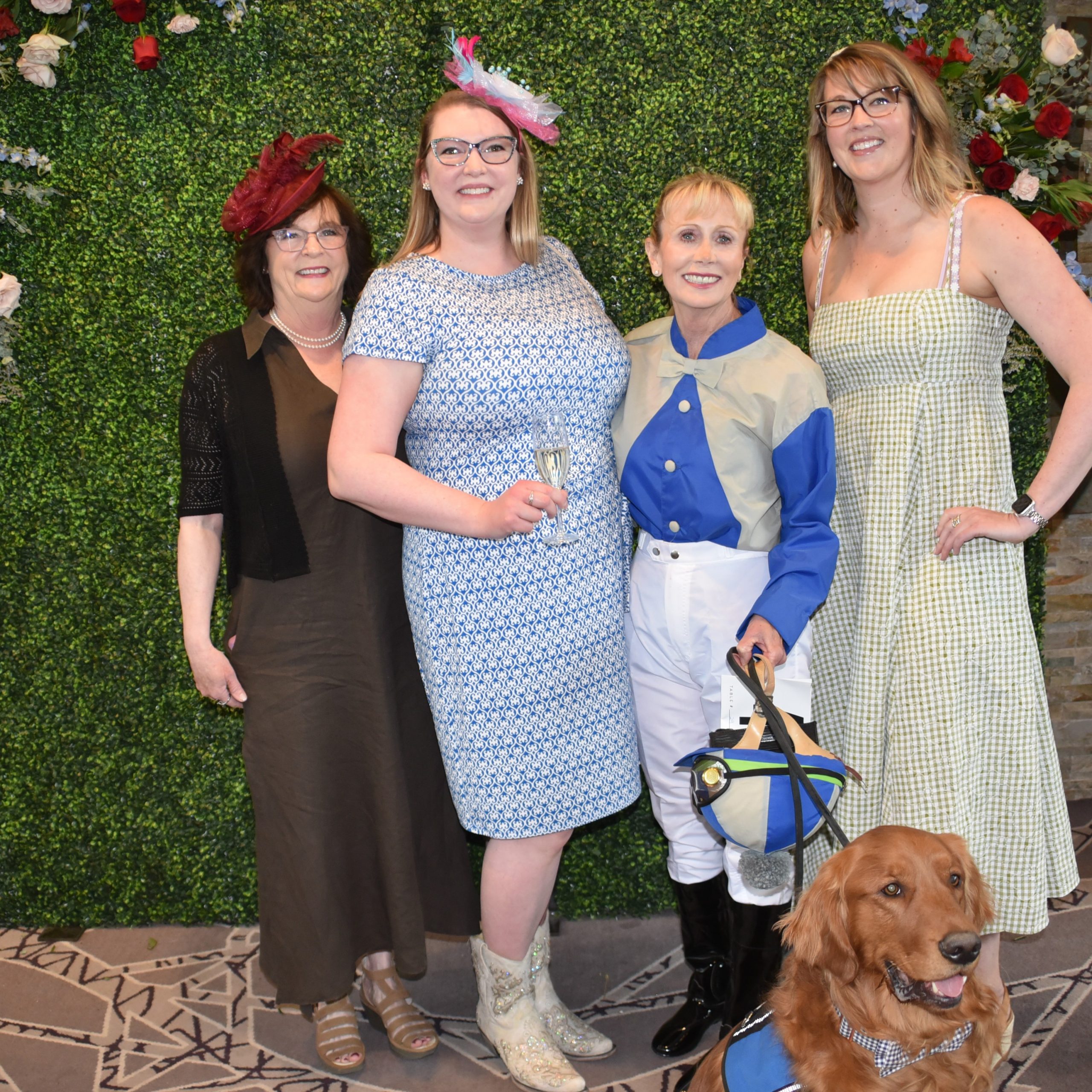 Nancy Hooten, left, Meryl Hooten, Carol Dampier, Lauren Hooten with Lou