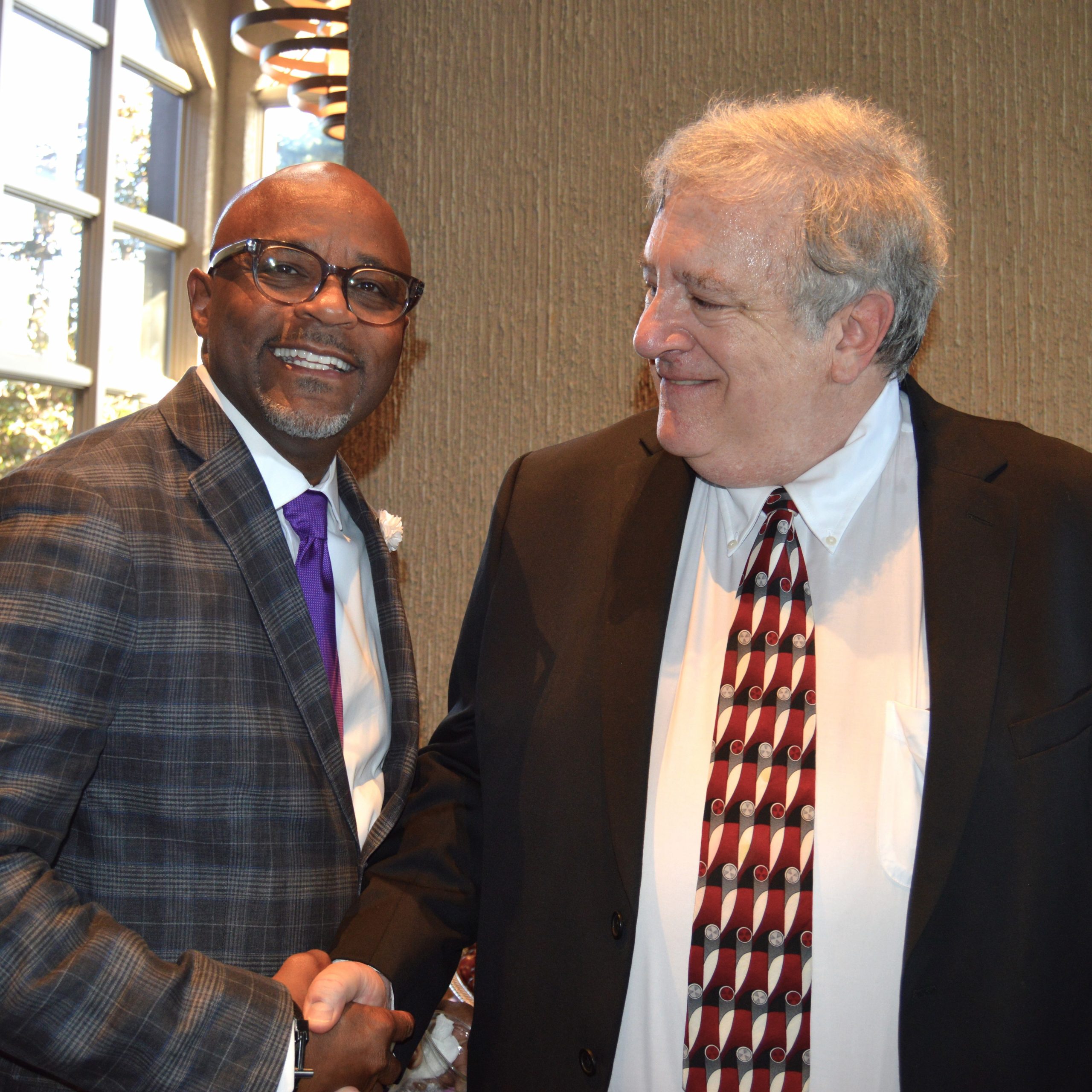 Denver Mayor Michael Hancock (left), with Jay Finesilver, Cableland ...