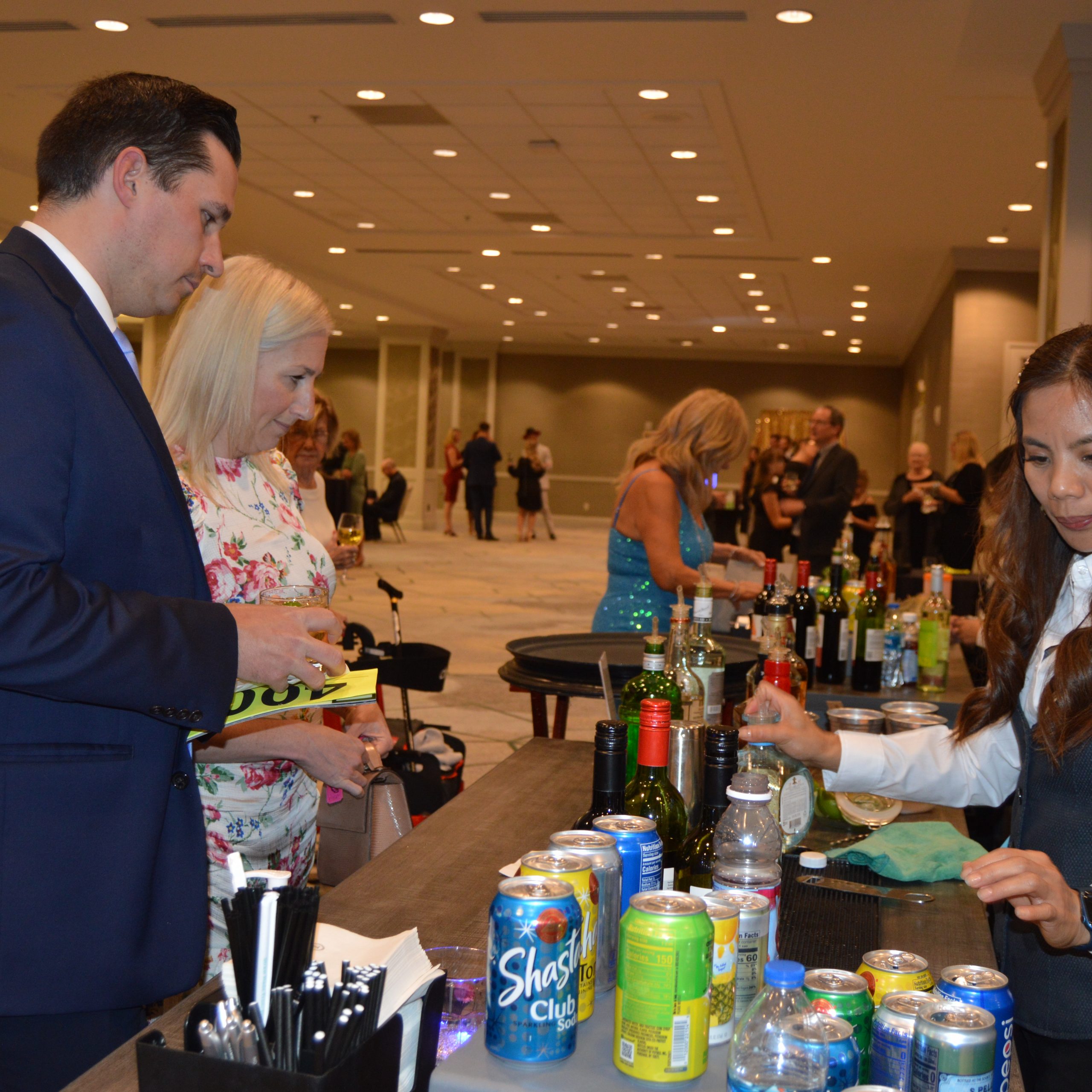 At the cocktail reception