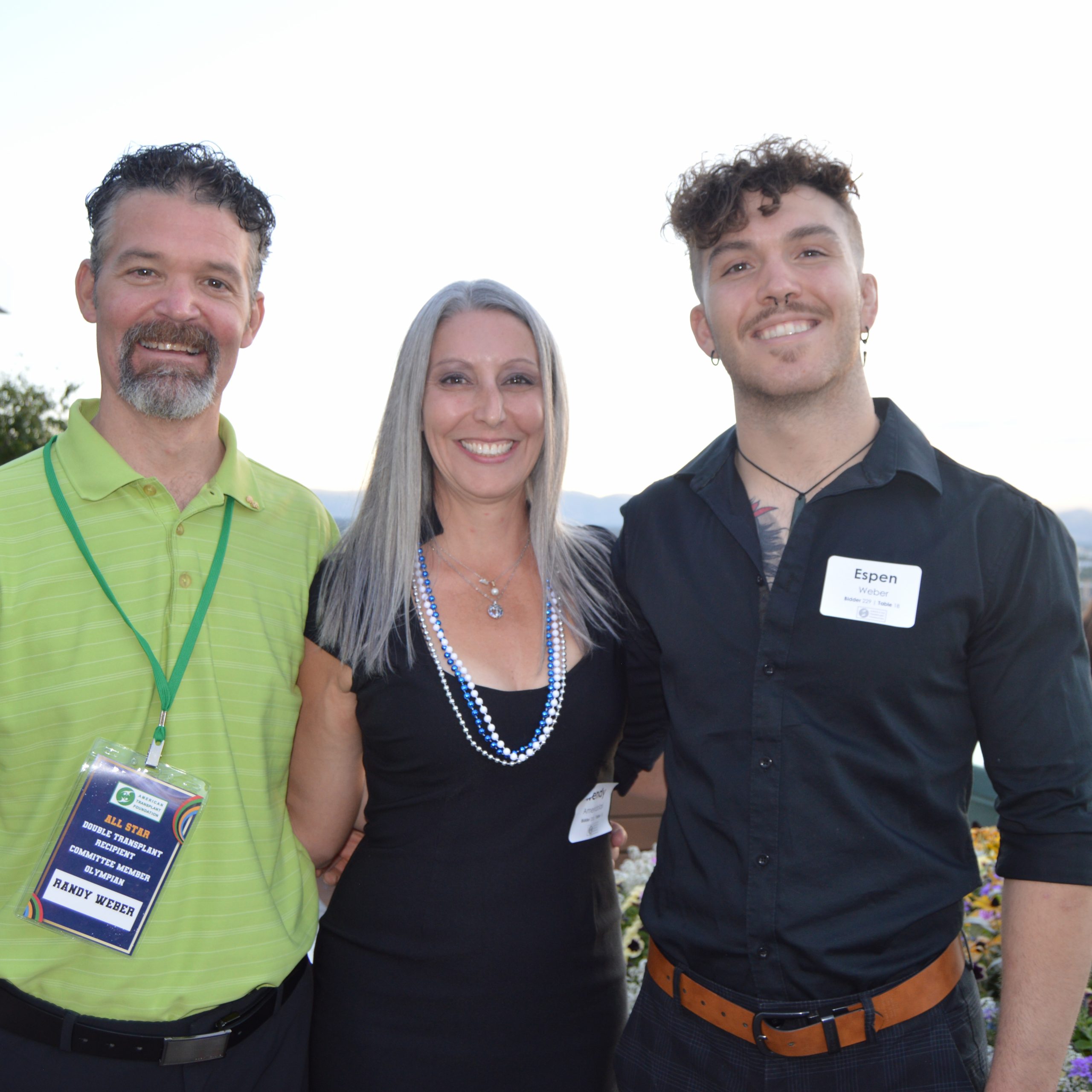 (l to r): Ski-jumping Olympian Randy Weber, double organ-donor ...