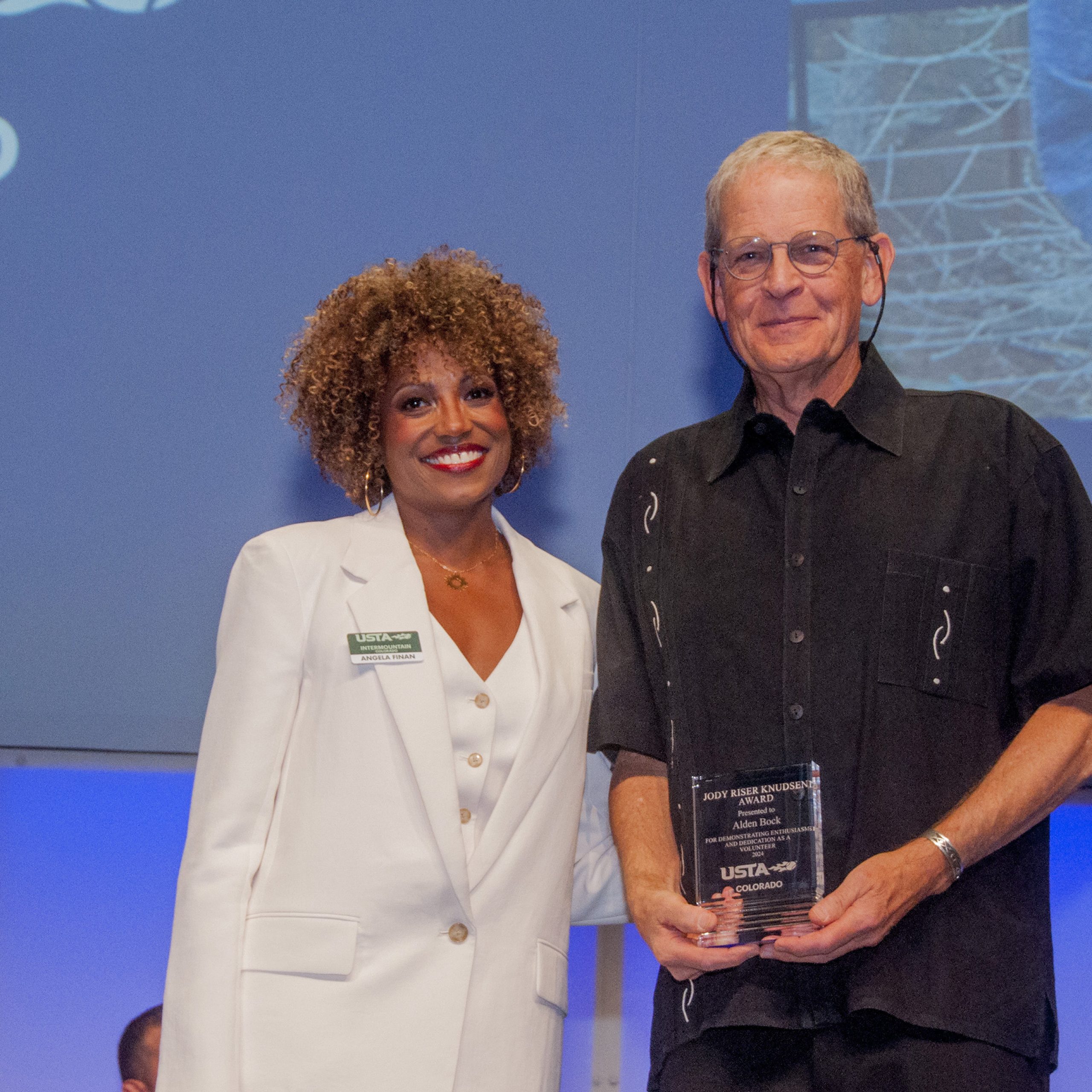 Angela Finan, Alden Bock (Volunteer of the Year)