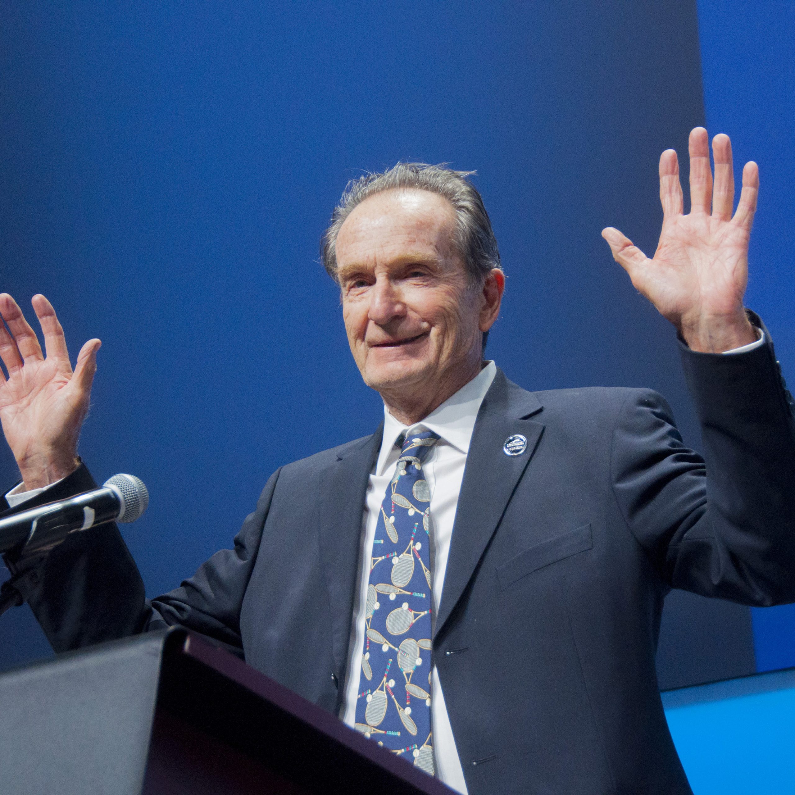 Hall of Fame Inductee CD Bodam ask everyone for a big "Yee Haw" in ...